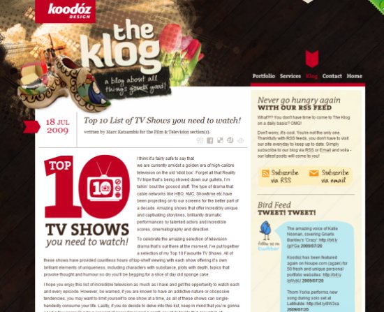 4 impressive blog designs