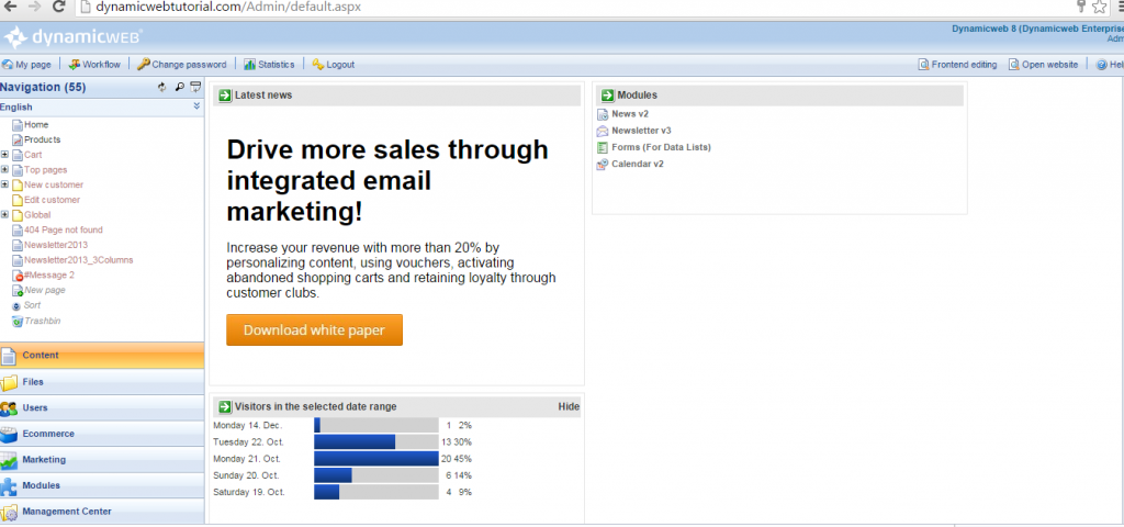 Dynamic Web - Content Management System