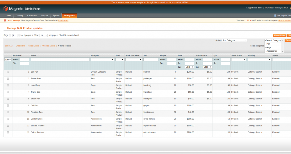 Magento 1 Bulk Product Update | Quick Magic Extension
