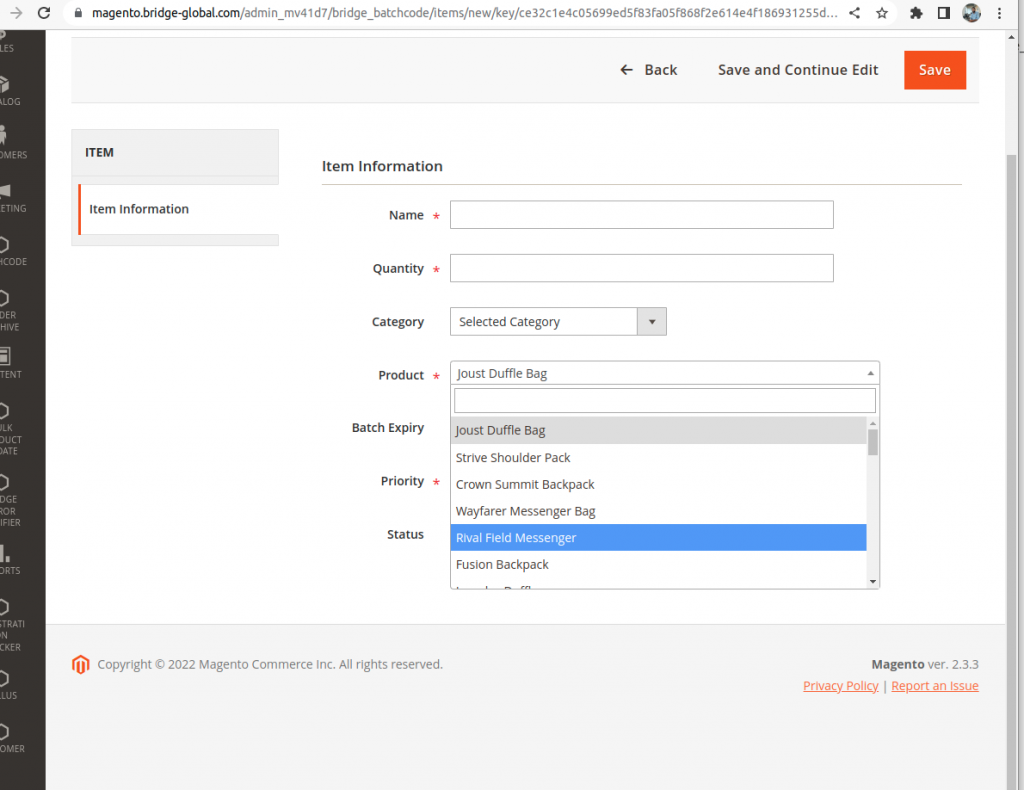 Magento 2 Batch Code Extensions -Bridge Store